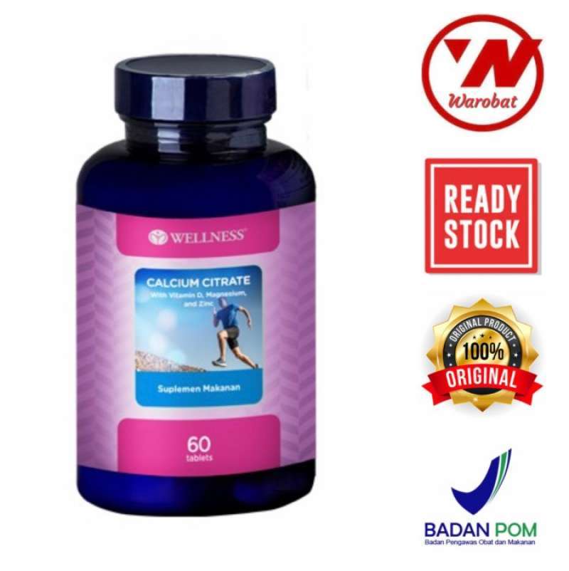 Jual Wellness Calcium Citrate 60 Tablet / Osteoporosis Tulang Keropos Di Seller Nur Nur Toko ...