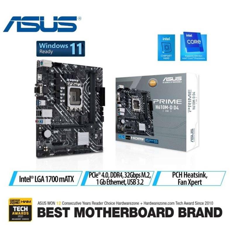 Jual ASUS PRIME H610M-D D4-CSM Intel H610 LGA 1700 DDR4 Micro ATX di Seller TF COM - Mangga Dua ...
