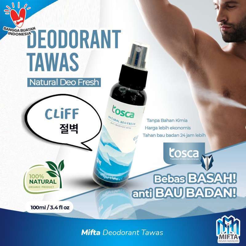 Jual DEODORANT TAWAS SPRAY / NATURAL DEO FRESH 100ML TOSCA / DEODORAN ...