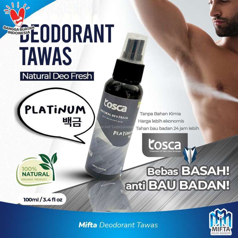 Jual DEODORANT TAWAS SPRAY / NATURAL DEO FRESH 100ML TOSCA / DEODORAN ...