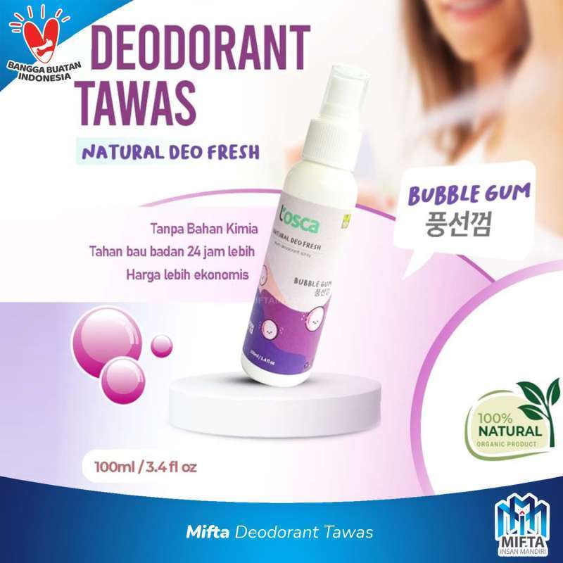 Jual DEODORANT TAWAS SPRAY / NATURAL DEO FRESH 100ML TOSCA / DEODORAN ...