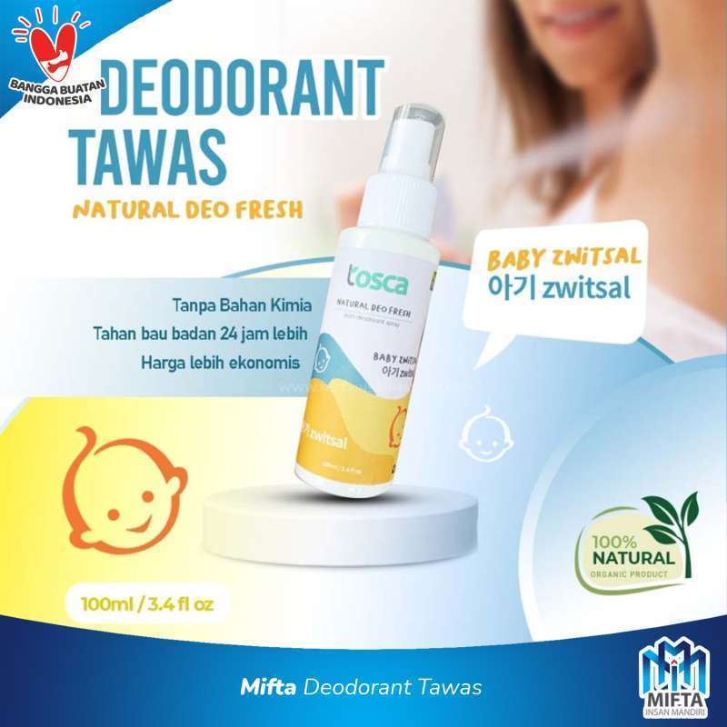 Jual DEODORANT TAWAS SPRAY / NATURAL DEO FRESH 100ML TOSCA / DEODORAN ...