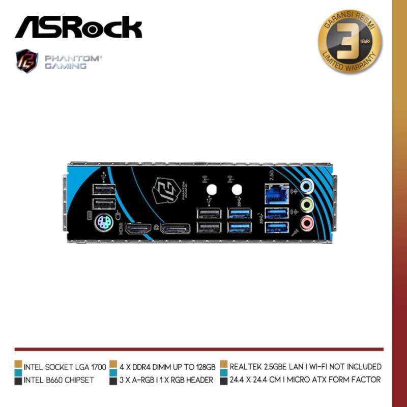 Jual Asrock B660m Pg Riptide | Motherboard Intel B660 Lga 1700 Ddr4 ...