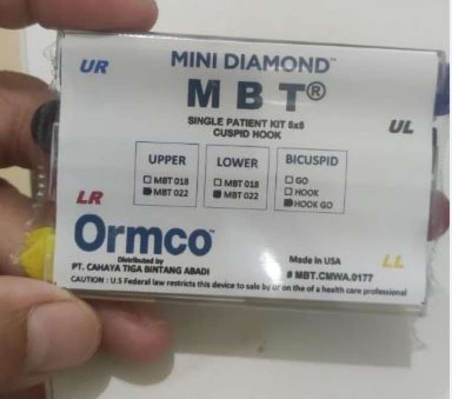 Jual Ormco Bracket Mini Diamond Mbt Slot .022 Di Seller Boss Nduttt ...