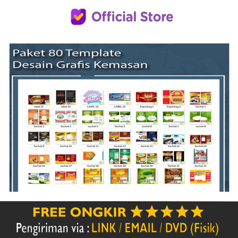 Promo Bundle 80 Template Desain Grafis Kemasan Koleksi Usaha Percetakan ...