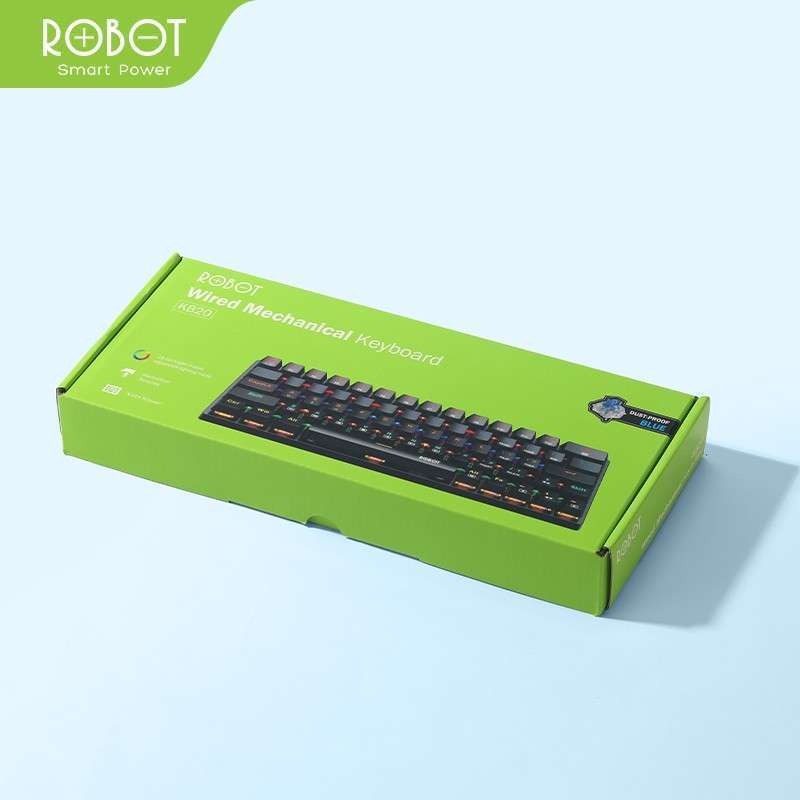 Promo Robot Keyboard Wired Mechanical KB20 Blue Switch Port USB-C ...
