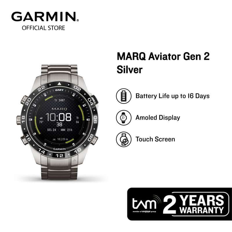 Jual Garmin Marq Aviator Gen 2 - Silver Di Seller Garmin Official Store ...