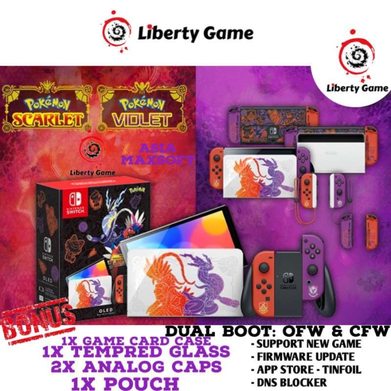Jual Nintendo Switch Oled Console Cfw Pokemon Violet & Scarlet Limited Ed - 1tb Di Seller ...