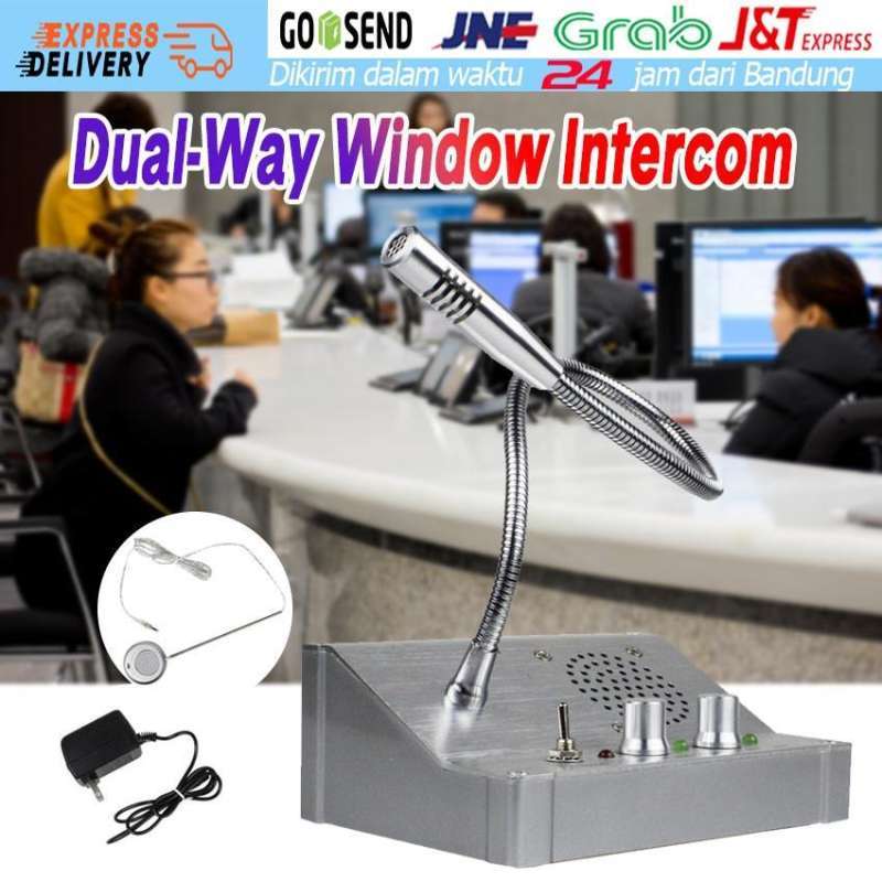 Jual Mic Loket Window Intercom Speaker Dua Arah Microphone Pengeras ...