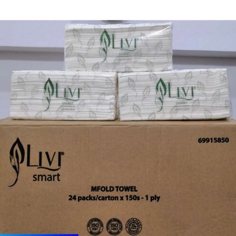 Promo Tissue/Tisu Livi Smart Multifold Towel 24 Packs/Carton x 150 ...