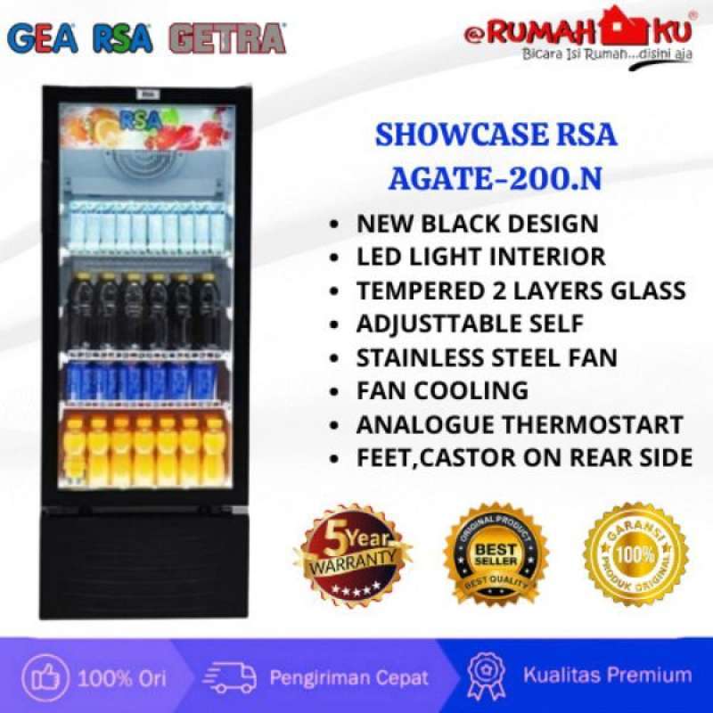 Promo Showcase Rsa Agate 200 3 Rak Display Cooler Kulkas By Gea Low ...