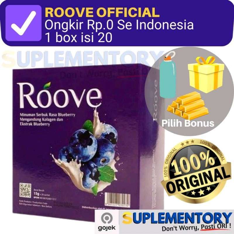 Promo Roove Collagen Drink 1 Box 20 Sachet Rove Rovee Minuman Kolagen ...
