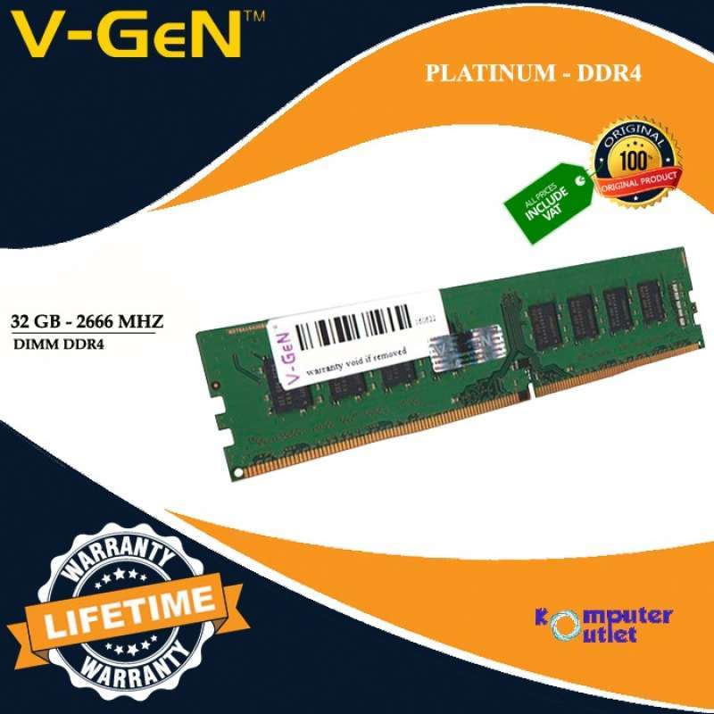 Jual V-GEN RAM KOMPUTER DDR4 32 GB 2666 Mhz - PLATINUM SERIES di Seller ...