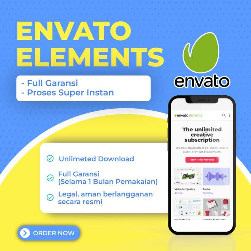 Promo Akun Envato Elements Premium 1 Bulan Full Garansi Proses Cepat ...