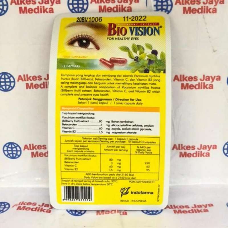 Jual BioVision isi 10 tablet (Multivitamin kesehatan Mata) di Seller ...