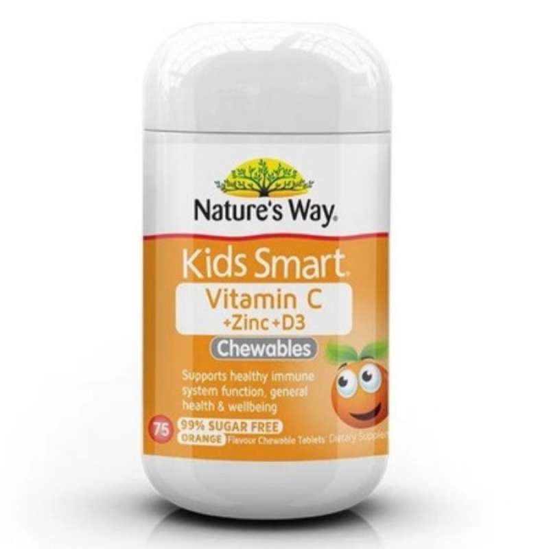 Promo natures way kids smart vitamin c zinc d3 75 tablet (vitamin anak ...