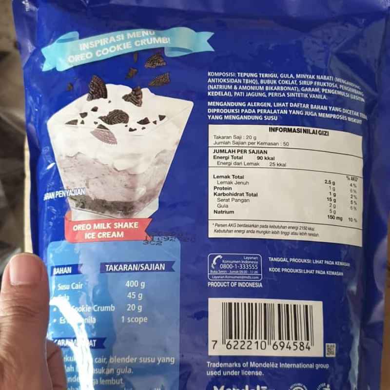 Jual Oreo Crumb Resmi Mondelez 100% 1 Dus [1Kg x 8] di Seller Toko ...