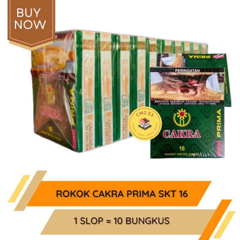 Jual Rokok Cakra Prima Kretek 16 Batang [ 10 Bungkus / 1 Slop ] Di ...