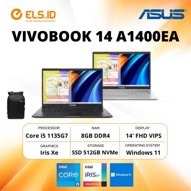 Jual Asus Vivobook 14 A1400ea I5 1135g7 8gb Ssd 512gb W11+ohs Di Seller ...