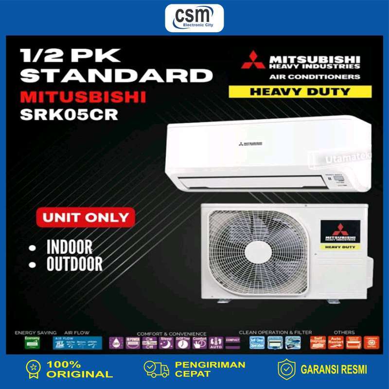 Jual Mitsubishi AC 0.5PK SRK05CR-S / 1/2PK SRK 05 CRS / SRK05CR [INDOOR+OUTDOOR UNIT ONLY ...