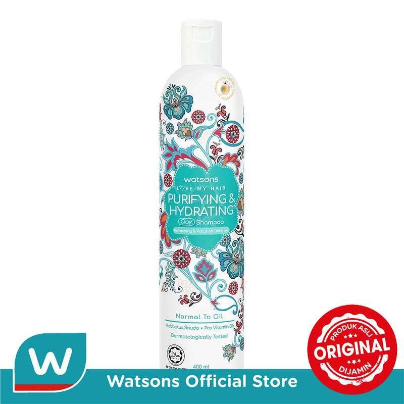 Promo Watsons Purifying & Hydrating Clay Shampoo 400ml Diskon 37% Di Seller Watsons Official ...