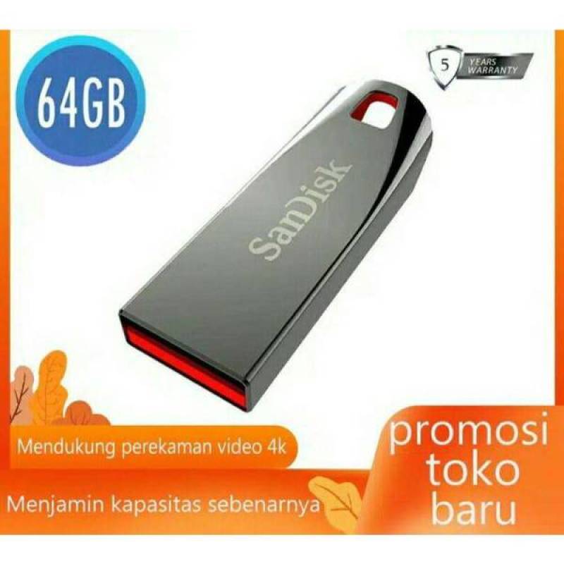 Jual SANDISK Original CZ71 Flash Disk USB 2.0 Kapasitas 64GB - Silver di Seller 168shop ...