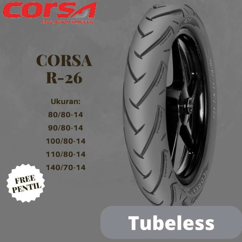 Jual Ban Motor Corsa Tipe R26 Ring 14 - 80/80-14 Di Seller Domini Motor ...