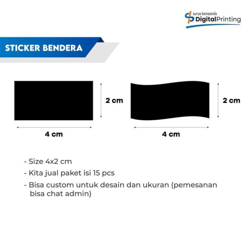 Jual Sticker Bendera Indonesia 4x2 Cm Cuttingsticker / Customsticker ...