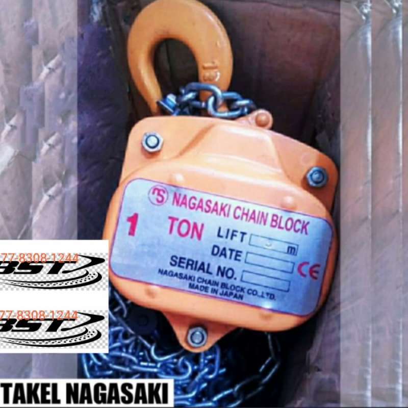 Promo NAGASAKI CHAIN BLOCK 1 TON X 5 Meter, TAKEL HAND CHAIN BLOCK HOIS ...