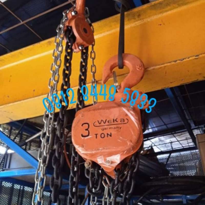 Promo Takel 3 ton x 10 meter Heavy Duty Weka / Chain Block 3 ton x 10 ...