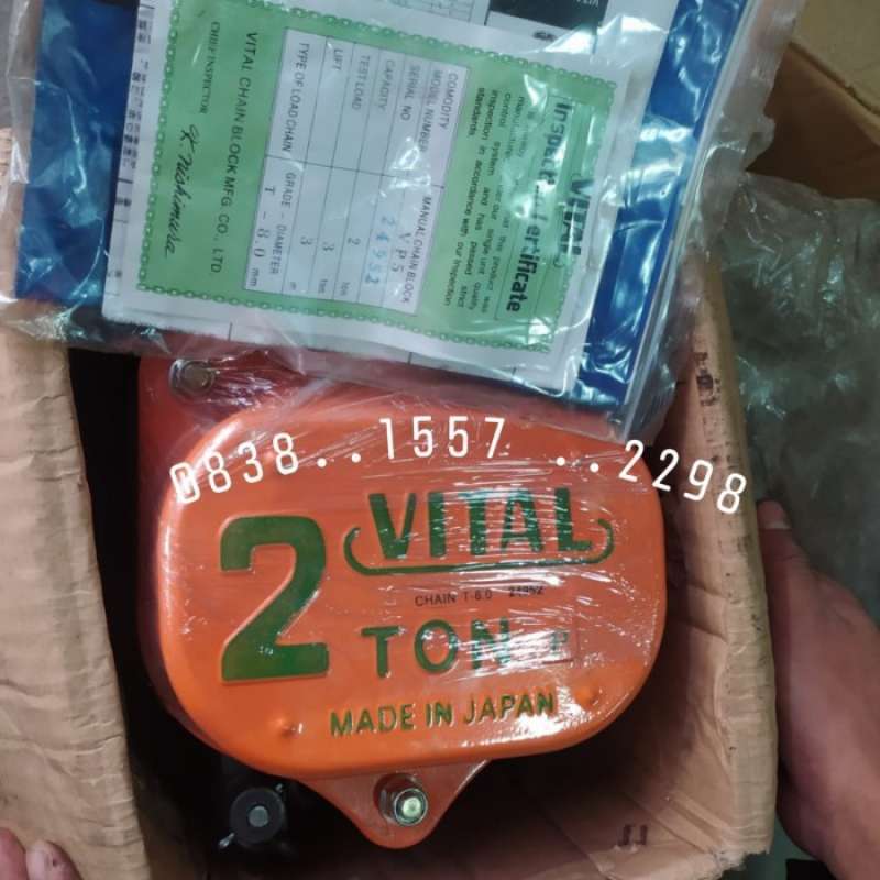 Jual Takel 2 Ton X 12 Meter Japan Vital Vp5 Chain Block 2 T X 12 M Di ...