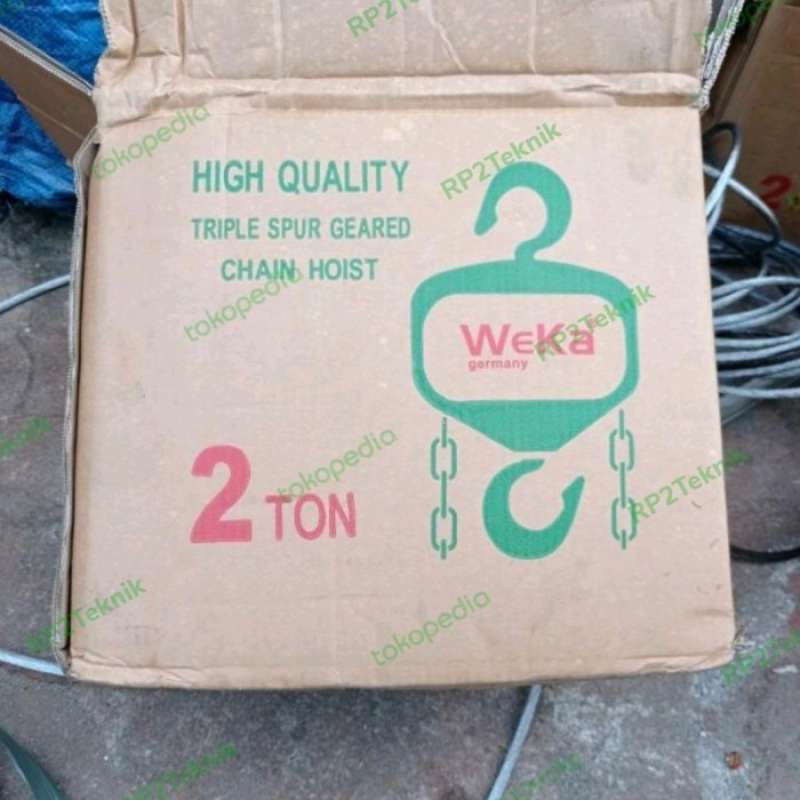 Jual Takel 2 Ton 12 Meter Chain Block Katrol Manual Weka Heavy Duty Di ...