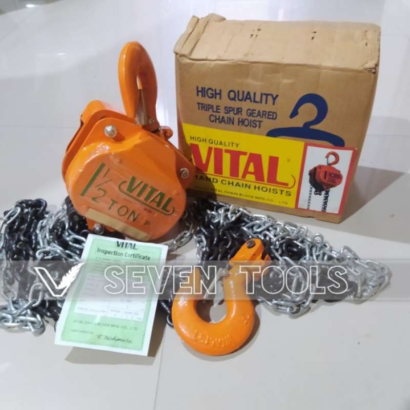 Promo Takel manual 1,5 ton chain block VITAL 1,5 T X 10 meter Original ...