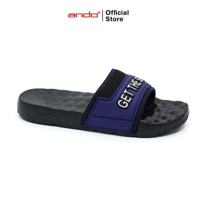 Promo Ando Official Sandal Selop Kenzie Pria Dewasa - Navy/Hitam Diskon ...