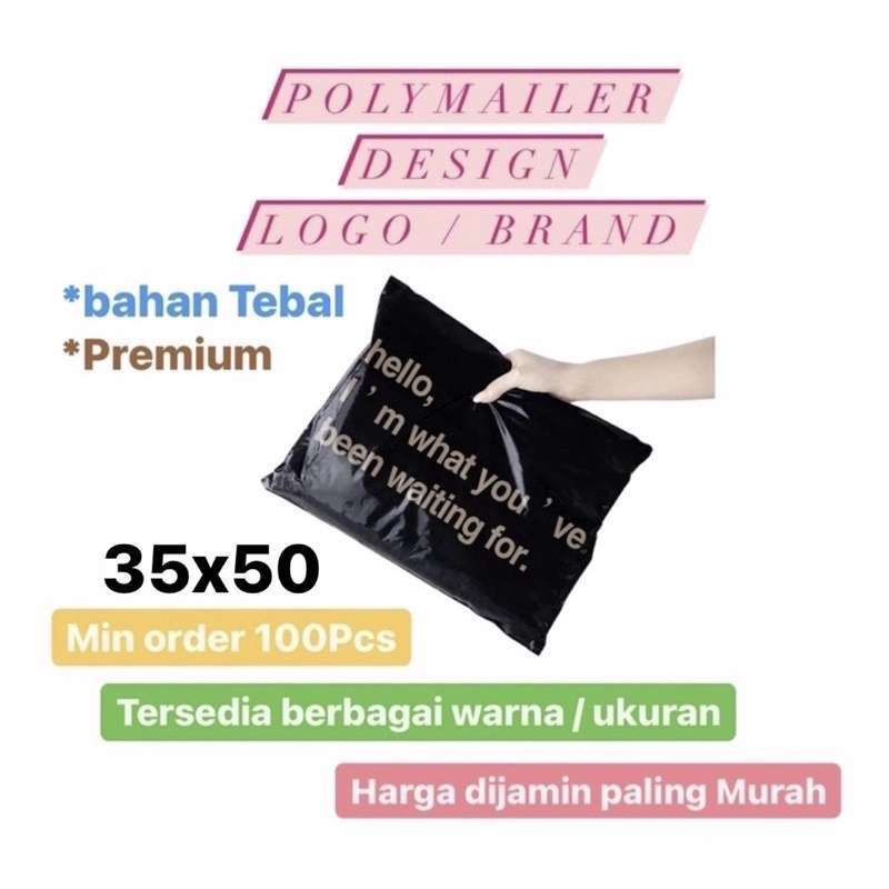 Jual 35x50 Sablon cetak logo design plastil packing polymailer besar murah di Seller Hokki ...