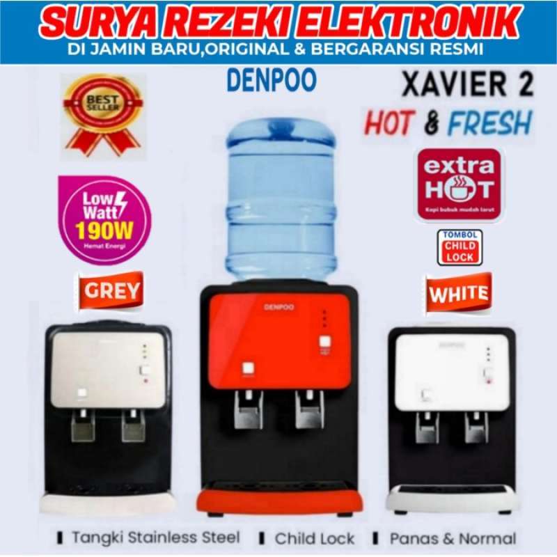 Jual Dispenser Low Watt Hot & Fresh Denpoo Xavier Ii 190 Watt Di Seller ...