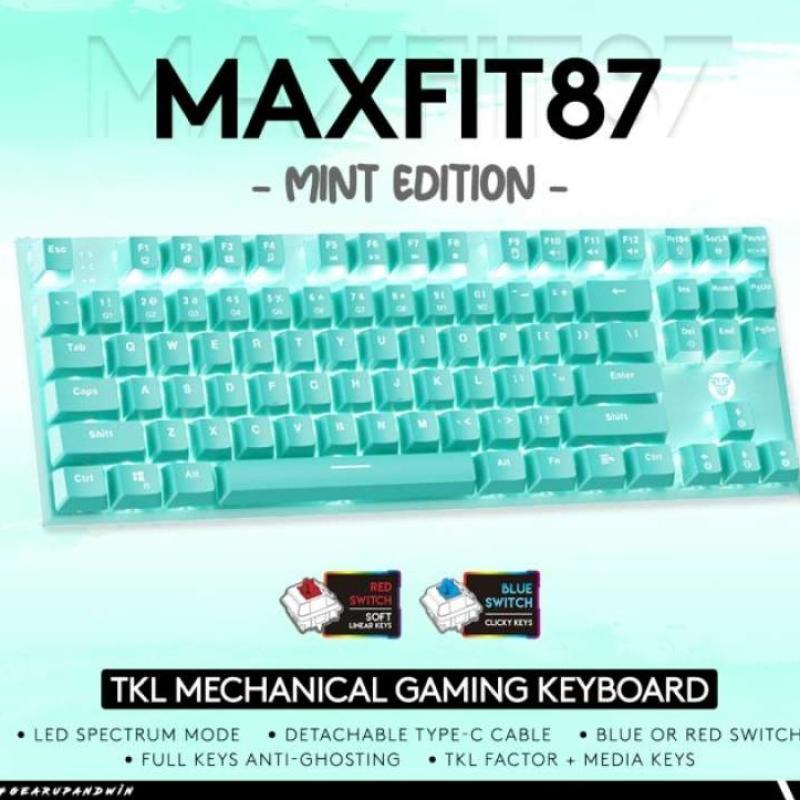 Promo Fantech MAXFIT87 MK856 TKL Mint Edition Mechanical Gaming ...