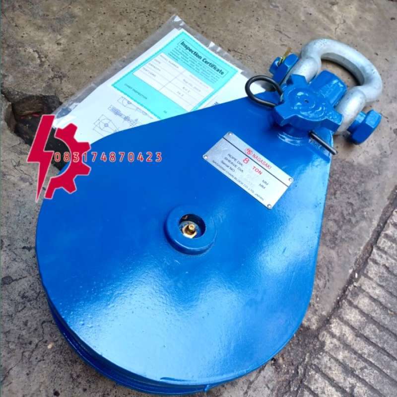 Promo NAGASAKI Snatch Block 8 Ton Wire Rope Pulley Blocks Diskon 23% di ...