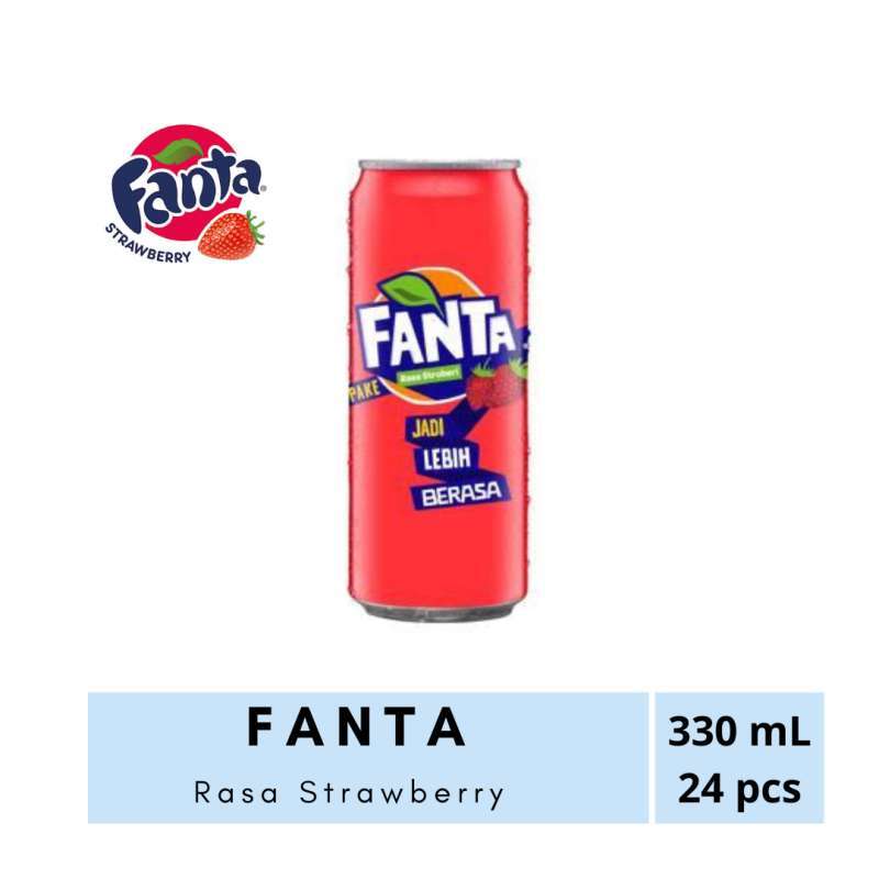 Jual Fanta Strawberry Can Minuman Ringan [330 mL / 24 pcs] di Seller ...