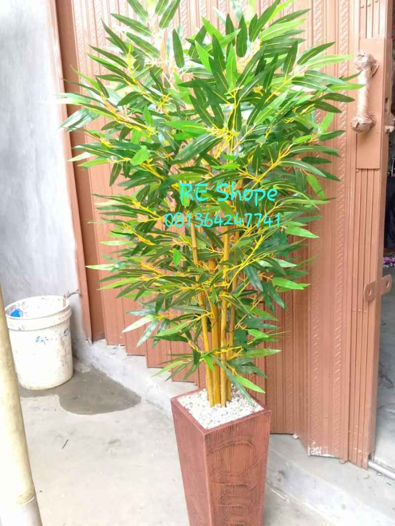Promo Pohon Bambu Plastik Bunga Hias 120 cm Standar Diskon 19% di ...