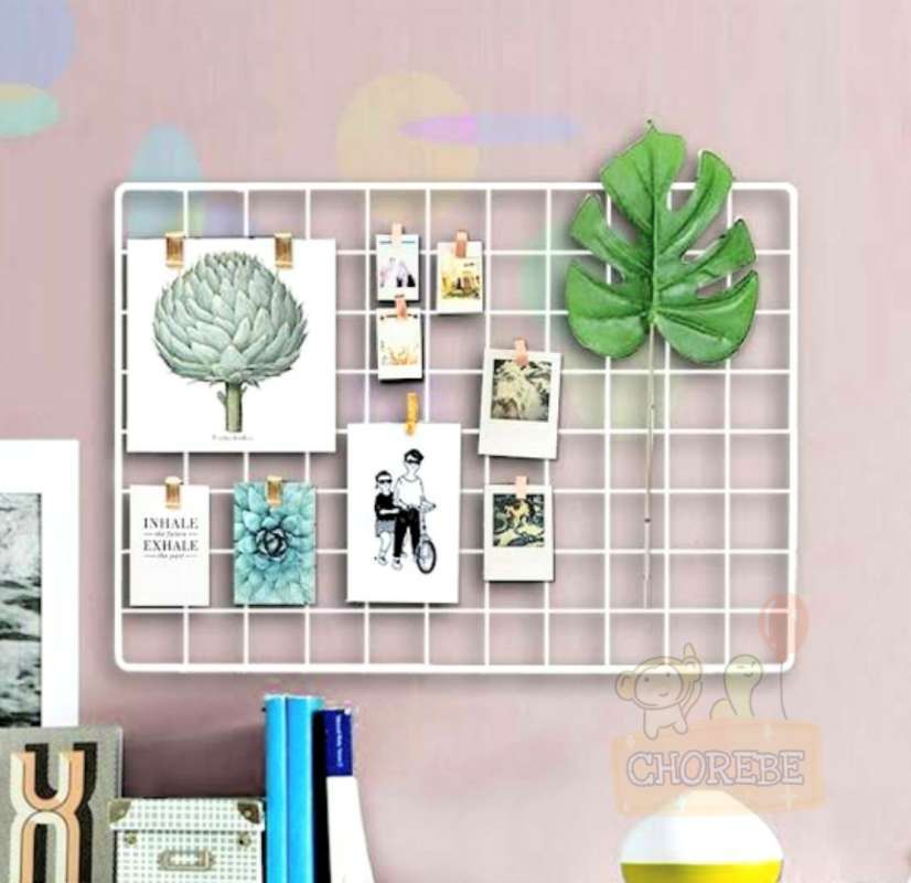 Promo Hijang 52x35 Cm Wire Mesh Grid Wall Dekorasi Dinding / Hiasan ...
