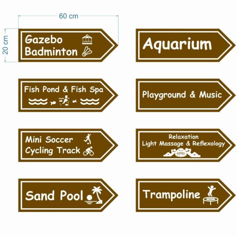 Promo Custom SignBoard 20cm x 60cm Plat Aluminium Composite Panel 3mm ...