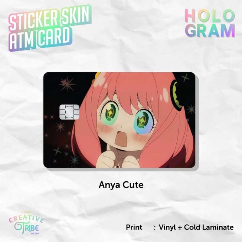Jual Anya Forger Cute Sticker Skin Card HOLOGRAM Stiker Kartu Spy X ...