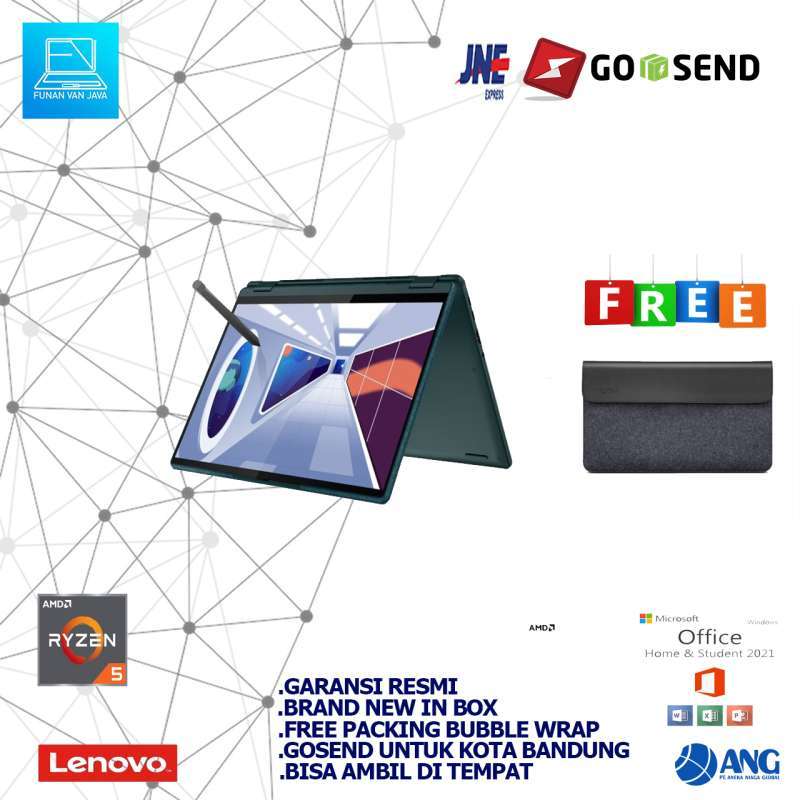 Jual Lenovo Yoga 6 13ABR8-83B2001MID /AMD Ryzen 5-7530U/16GB/512GB SSD ...