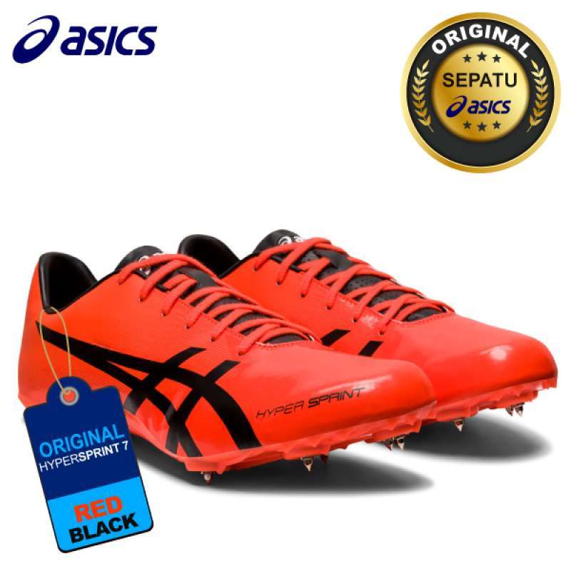 Jual Sepatu Lari Spikes ASICS Hypersprint 7 - Merah Hitam 43.5 di ...