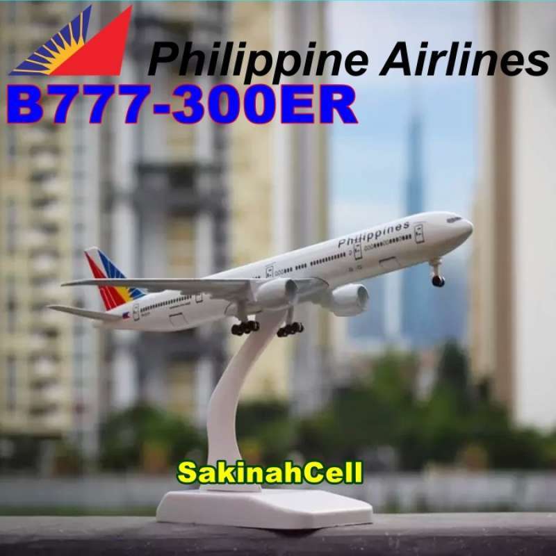 Promo Pesawat Boeing B777-300ER philippines airlines Diecast medium ...