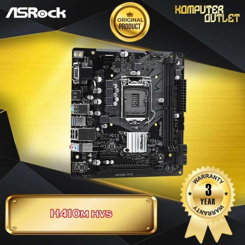 Jual Asrock H410m-hvs Motherboard Intel Gen 10 (h410 Lga 1200 Ddr4) Di Seller Komputeroutlet ...