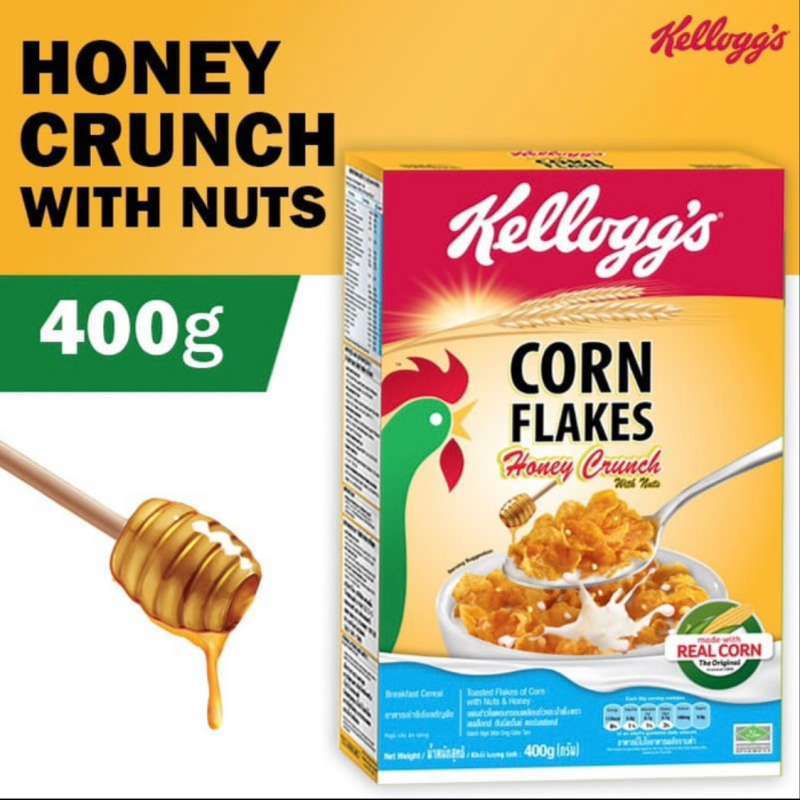 Jual Kelloggs Corn Flakes Honey Crunch 400g (Kellogg's Corn Flakes ...