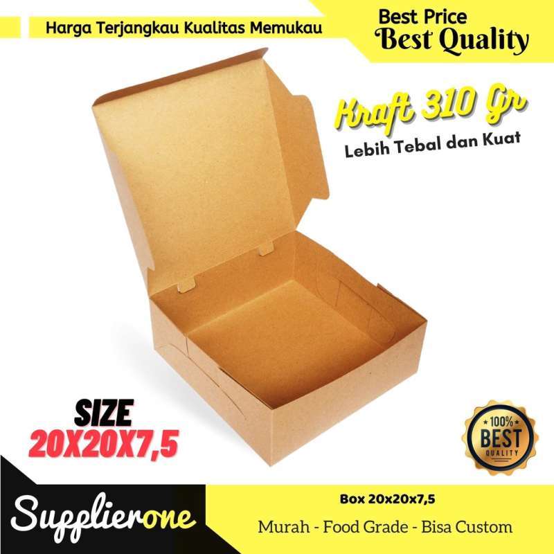 Promo Box Nasi 20x20x7.5 / Box Catering / Lunch Box / Dus Nasi / Dus ...