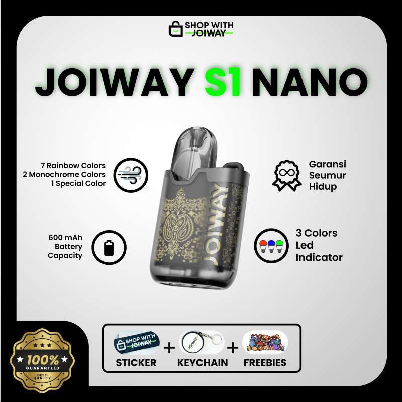 Promo JOIWAY S1 NANO POD VAPE - GOLDEN BATIK AUTHENTIC ORIGINAL FREE 3 ...